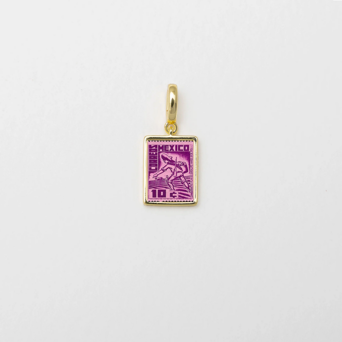 Mexico Charm | Vintage Mexican Postage Stamp Jewelry - Raiz